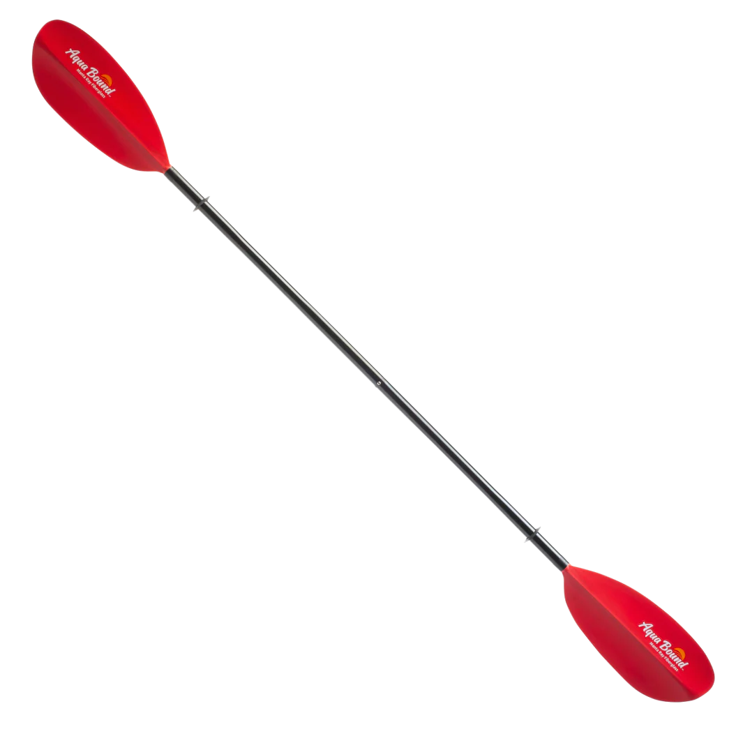 Manta Ray Fiberglass 2 piece Snap Button Kayak Paddle - Sunset Red ...