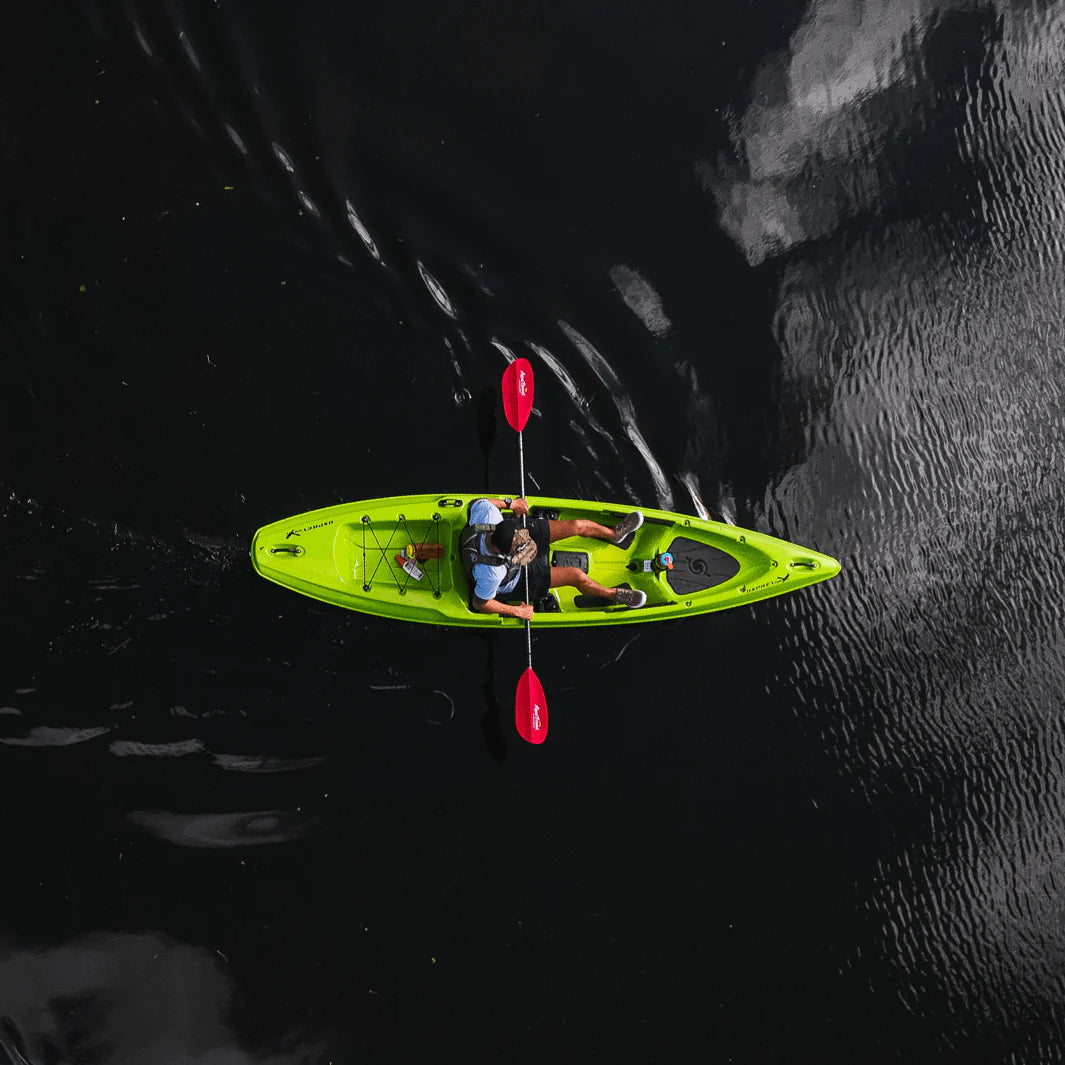 Manta Ray Fiberglass 2 piece Snap Button Kayak Paddle - Sunset Red ...